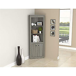 Inval Corner Bookshelf, Smoke Oak