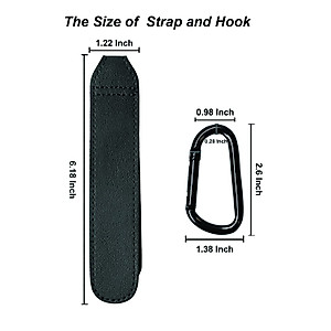 Baby Stroller Hooks,2 Pack Mommy Hook for Stroller for Hanging Diaper Bags,Purse,Stroller Organizer,Leather Stroller Hooks,Suitable for All Strollers and Trolleys Universal Stroller Clips (Black)