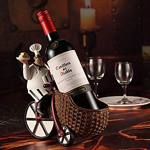 n/a European Chef Wine Rack Resin Crafts Western Restaurant Home Decorations Ornaments Kitchen Wine Cabinet Window