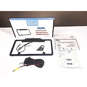 BOYO VISION VSL300L - Full-Frame License Plate Backup Camera with Built-in LED Lights (Black)