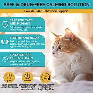 Woyamay Cat Calming Diffuser Refills - Cat Pheromones Calming Diffuser for Cats Relieve Anxiety & Stress, 2-Month Supply Cat Pheromone Diffuser Refills (Fits All Common Diffuser