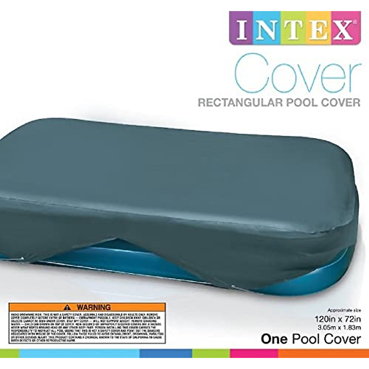 Intex B008VQWPDK Rectangular Pool Cover for Swim Centers 58412EP, 1 Pack, Multi