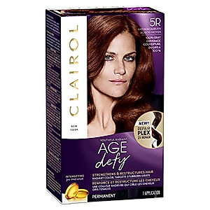 Clairol Age Defy Permanent Hair Dye, 5R Medium Auburn Hair Color, Pack of 3