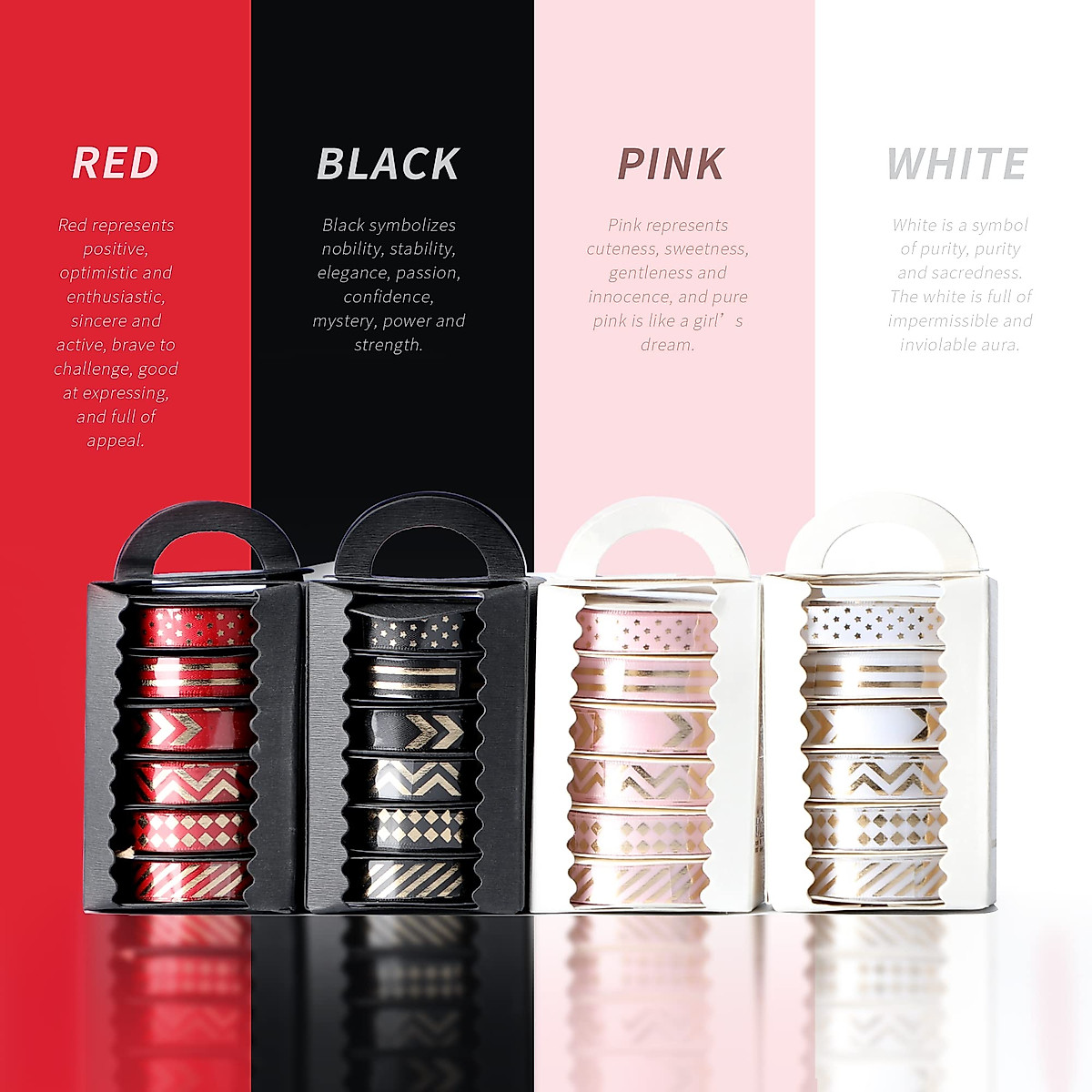 South Ocean Gold Glitter Red Fabric Ribbons 6 Rolls 13.2 Yards 1/2''- Decorative for Christmas Gift Package Wrapping,Birthday Party Wedding Decoration Bows Making DIY Crafts