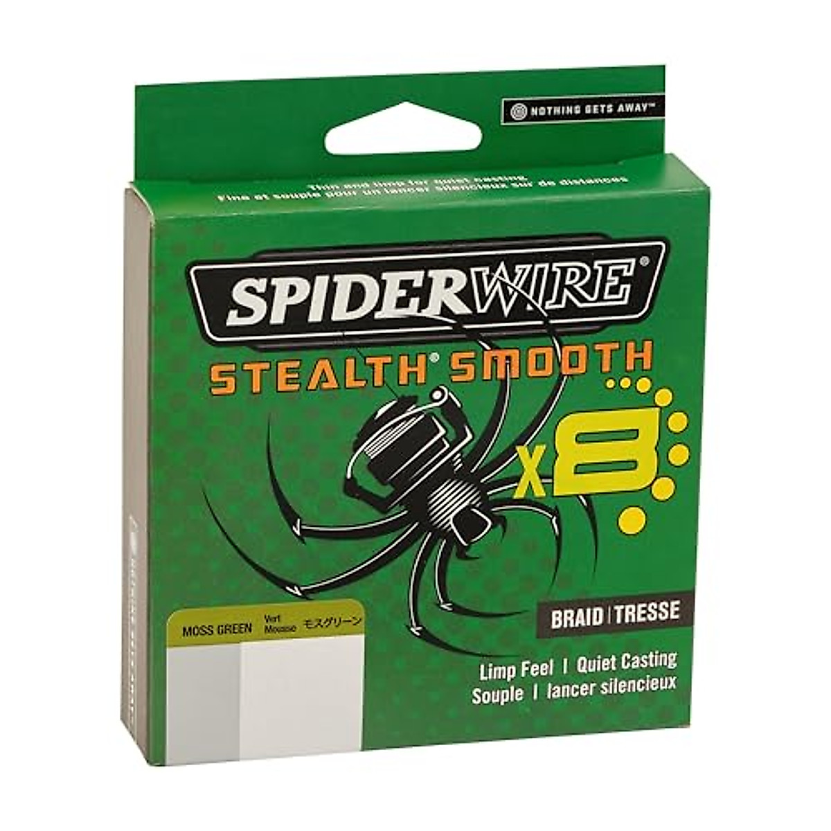 SpiderWire Stealth® Smooth Superline, Moss Green, 30lb | 13.6kg, 125yd | 114m Braided Fishing Line, Suitable for Freshwater Environments