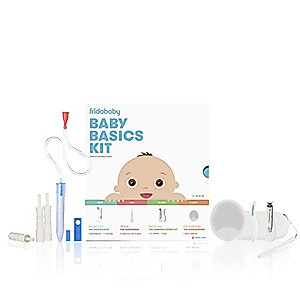 Baby Basics Kit by FridaBaby |Includes NoseFrida, NailFrida, Windi, DermaFrida + Silicone Carry Case