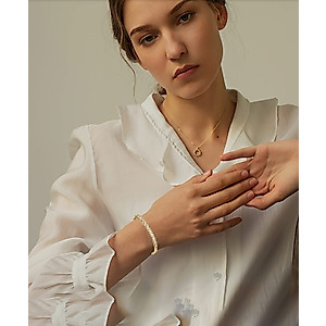 Cowlyn Open Cuff Bangle Cubic Zirconia Classic Tennis Bracelet 14K Gold Plated Jewelry for Women Women