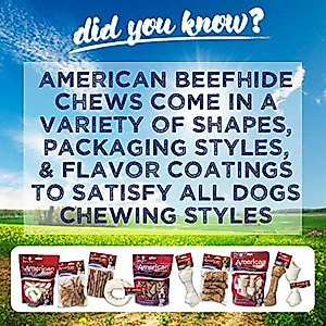 Pet Factory American Beefhide 6" Braided Sticks Dog Chew Treats - Natural Flavor, 14 Count/1 Pack