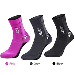 Neoprene Socks Diving Scuba Socks Wetsuit Fin Booties for Men Women Kids, 3MM 5MM Surfing Booties Beach Sock Thermal Flexible Anti Slip for Rafting Snorkeling Swimming Wading Sailing