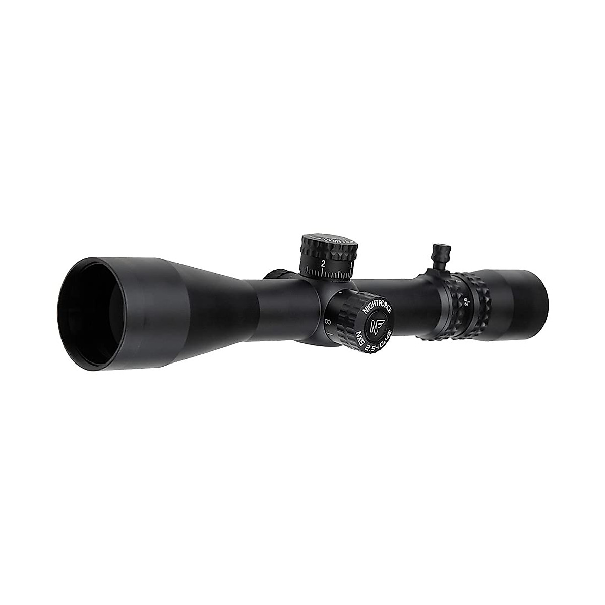 NIGHTFORCENXS 2.5-10x42mm F2 30mm Tube Durable Precise Accurate Black Gun Scope - ZeroStop Parallax Adjustable Second Focal Plane Illuminated Hunting Scope, Moar - 30 MOA (C458)