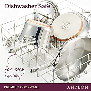 Anolon Stainless Steel & Hard Anodized Aluminum, Cookware Set (11 Piece)