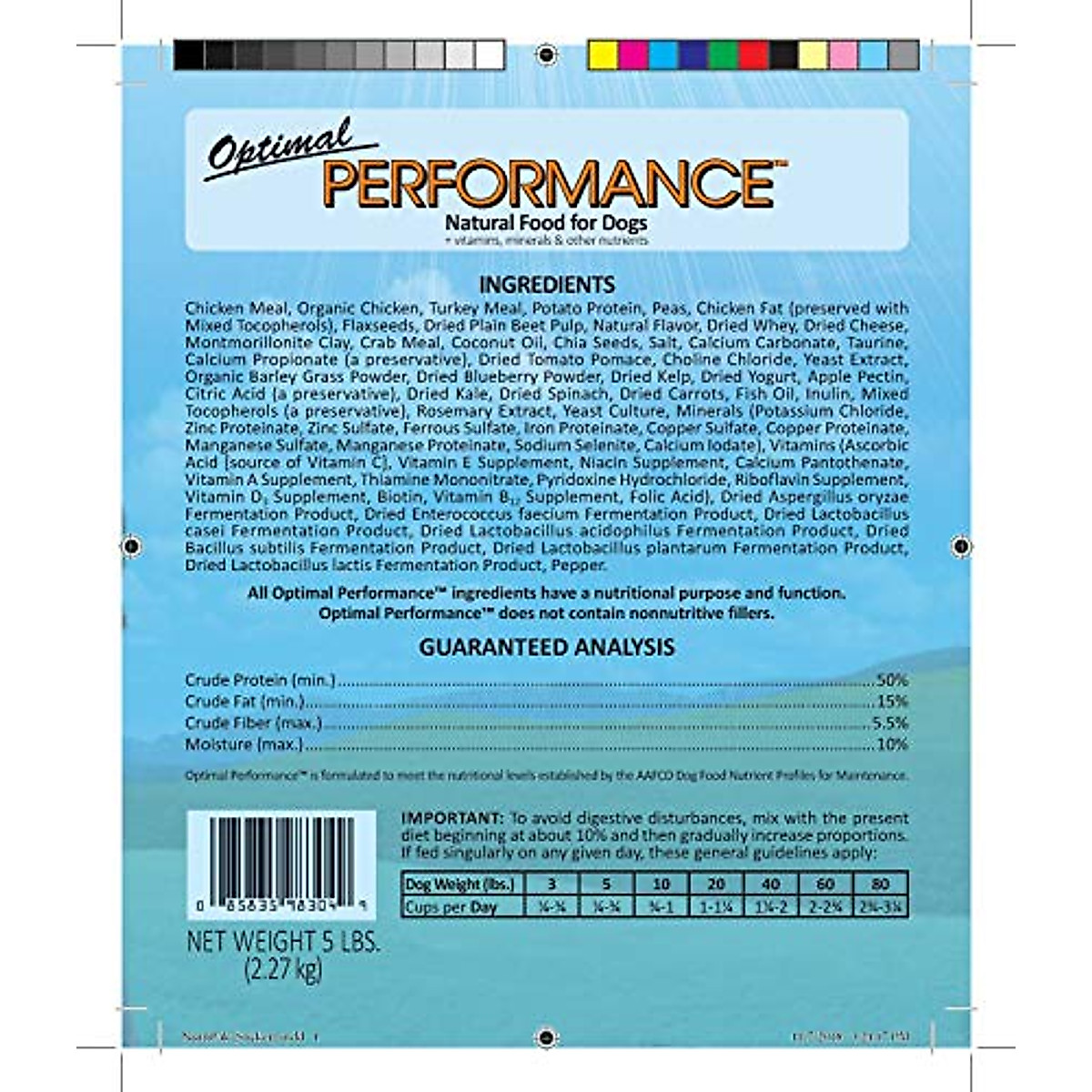 Wysong Optimal Performance Canine Formula Dry Dog Food - 5 Pound Bag
