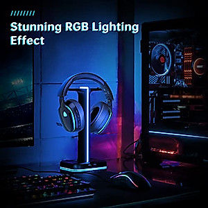 Gtheos 2.4GHz Wireless Gaming Headphones for PC, PS4, PS5, Mac, Nintendo Switch, Bluetooth 5.2 Gaming Headset with Detachable Noise Canceling Microphone, Stereo Sound, 3.5mm Wired Mode for Xbox Series