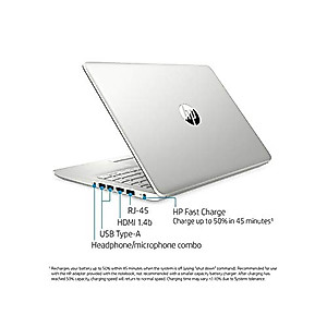 HP 14" Ryzen 3 4GB/128GB Laptop-Silver (Google Classroom Compatible)