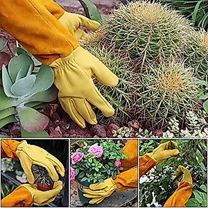 Gardening Gloves for Men & Women, Rose Pruning Gloves, Adjustable Cuff - Gardening Gloves, Garden Gifts & Tools for Gardener (XL)