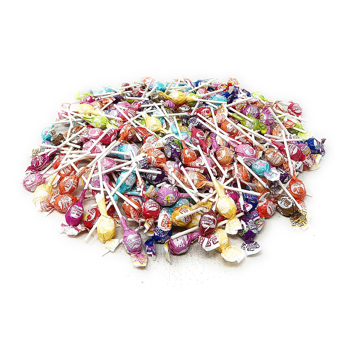 Charm Mini Pops Lollipops Suckers 3 Lbs Assorted 18 Flavor Variety Mix Bulk Value Pack 200+ Count In Resealable Stand Up Bag (48 Oz)