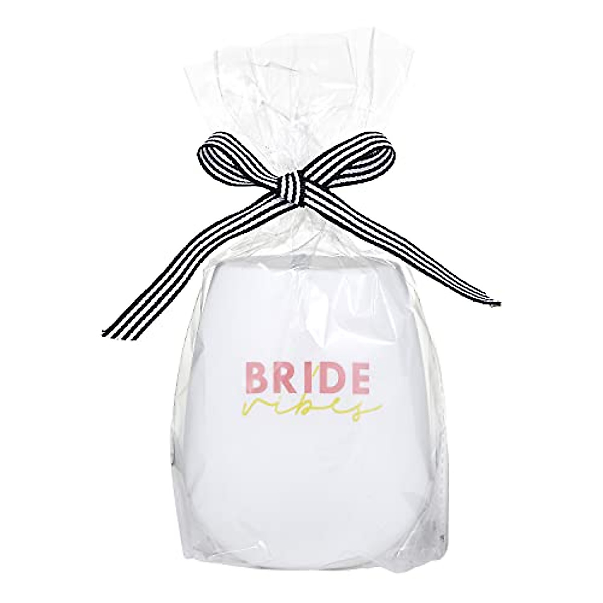 Santa Barbara Design Studio Wedding Collection Silicone Wine Glass, 12-Ounce, Bride Vibes