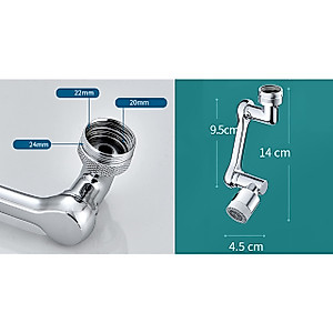 Faucet Extender for Kitchen Sink Universal,Faucet Extender for Bathroom Sink Brass,Splash Filter Faucet Extender,2 Water Outlet Modes,for washbasins