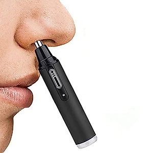 Electric Ear Neck Nose Hair Trimmer Eyebrow Trimmer Implement Shaver Clipper Shaver Man Woman Clean Trimer Razor Remover Kit IPX7 Waterproof Dual Edge Blades for Easy Cleansing (BLACK)
