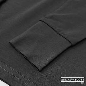 Andrew Scott Boys Long John Ultra-Soft Cotton Stretch Base Layer Underwear Sets / 3 Long Sleeve Tops + 3 Long Pants - 6 Piece Mix & Match (3 Sets / 6 Pc -WHITE, 12/14)