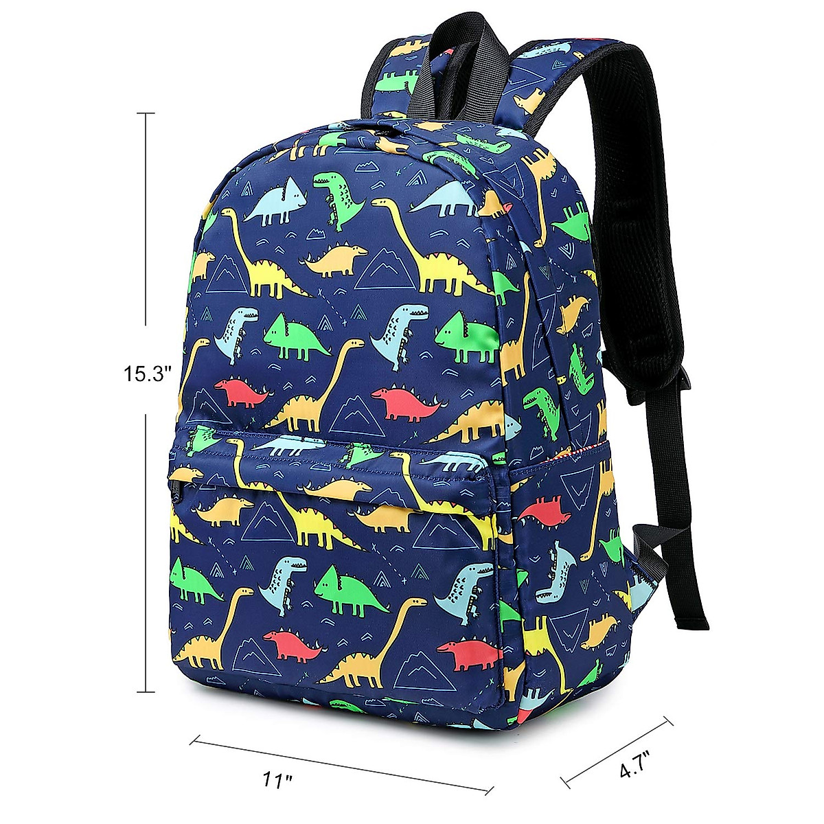 CAMTOP Backpack for Kids, Boys Preschool Backpack with Lunch Box Toddler Kindergarten School Bookbag Set (Y025-2 Dino-Navy Blue)