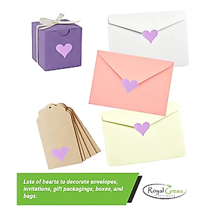 Royal Green 19MM (3/4") Hearts Sticker Envelope Seals Love Decorative Crafting and Scrapbooking Labels in Blue - 200 Pack