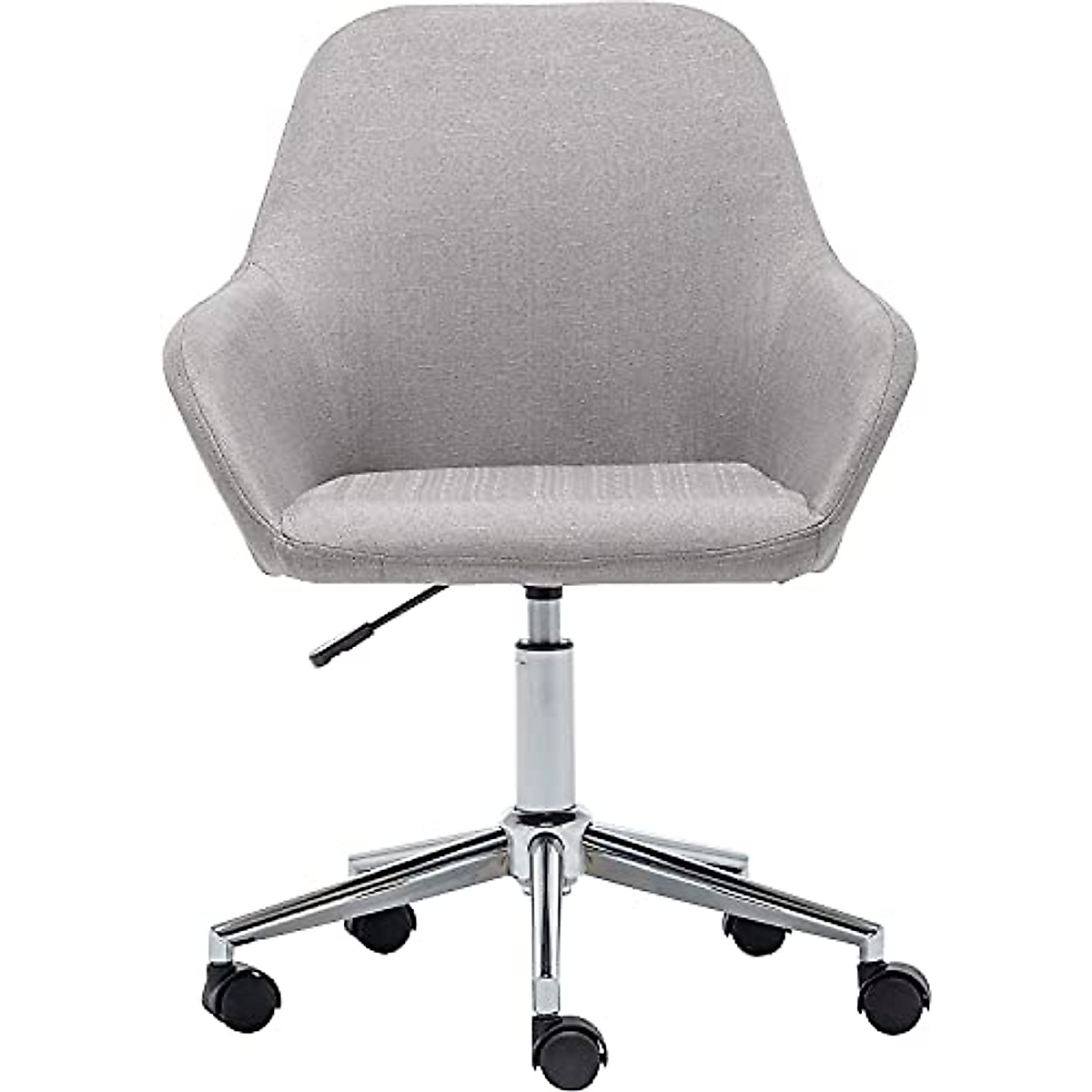 BTEXPERT Arm Mid Back Home Computer, Office Task Wheels, Swivel Height Adjustable, Comfy Soft Desk Chair, (5174), Gray Fabric