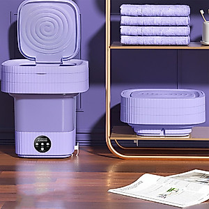 Portable Washing Machine, 10LHigh Capacity Mini Washer with, Foldable Washt Suitable for Washing Small Pieces of Clothing.