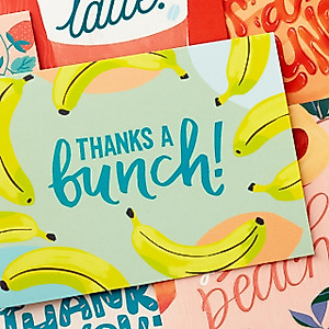 Hallmark Thank You Notes, Food Puns (36 Blank Cards with Envelopes) Donut, Latte, Brunch