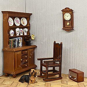 iland Dollhouse Pet of Mini Dog, 4pcs Realistic Miniature Figures, Hand Painted Tiny Dogs incl Cocker Spaniel, Dalmatian, Basset Hound & German Hunt Terrier on 1:12 Scale, Dog Cake Toppers