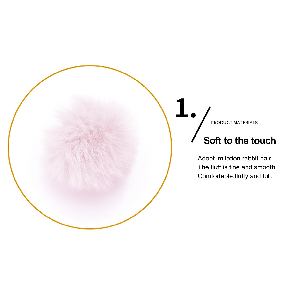 MIUPOO Craft Pom Pom Balls,Black Poms Costume Accessory, Pom pom Balls for Arts and DIY Creative Crafts Decorations,White,1.5 Inches,20 Pieces.