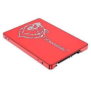 Somnambulist 2.5 Inch SATA 3 120GB 240GB 60GB SATA3 SSD Internal Hard Drive for Laptop (Red Bear-60GB)