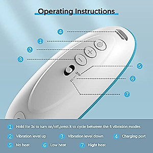 Bellababy Heat+ Vibration Lactation Massager (2 Packs),Relieve Ducts Clog,Mastitis,Engorgement and Pain,Increase Milk Flow,6 Modes of Vibration,3 Levles of Heat.