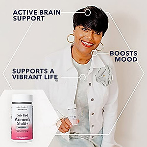 Best Nest Wellness Daily Bird Women's Multivitamin for Women with Probiotics, Methylfolate, Natural Whole Food Organic Blend, Once Daily Vitamins, Gluten Free, Includes Bonus Smart Brain Guide, 30 Ct