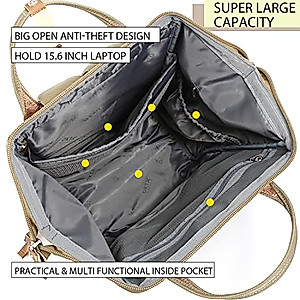 OKTA Laptop Backpack with USB Charging Port - Large Water Resistant Travel School Diaper Bag Mommy Backpack Purse