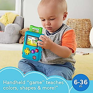Fisher-Price Laugh & Learn Baby & Toddler Toy Lil’ Gamer Pretend Video Game with Lights & Learning Songs for Ages 6+ Months
