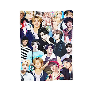 Blanket Stray Kids Han Ji Sung Soft and Comfortable Wool Fleece Throw Blankets for Sofa Office car Camping Yoga Travel Home Decoration Cozy Plush Beach Blanket Gift