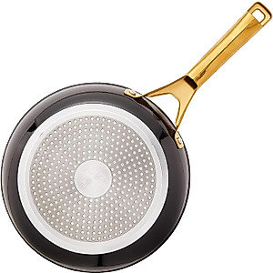MsMk Nonstick Frying Pan 8 Inch Black, Designed Enamel Exterior Coating Withstand High Temperature And Fade Resistance, Pfoa Free Induction Omelet Pan, Oven Safe, Dishwasher Safe