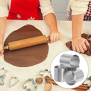 Hemoton Cutter Cake Rings 12 Pcs Round Cake Stainless Steel Cake Ring Mousse Mini Fondant Cheese Baking Pastry Rings Salad Dessert Cake Decorating Tools 5cm Cake Mousse Rings