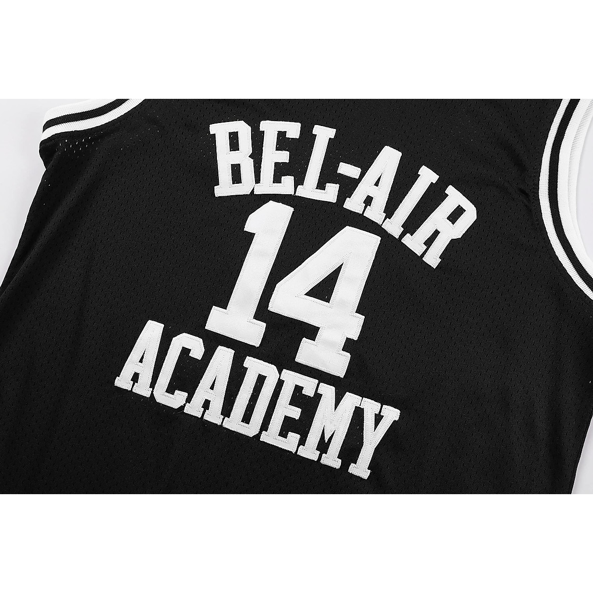 MESOSPERO #14 The Fresh Prince of Bel Air #25 Carlton Banks Basketball Jersey,90s Hip Hop Clothes for Party Men (14 Black, X-Large)