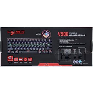 60% True Mechanical Gaming Keyboard Mouse Set, Type C Wired 61 Keys Layout Rainbow LED Backlit USB Waterproof Keyboard Anti-ghosting Keys+Lightweight RGB Mice 6400DPI for Computer/PC/Laptop/MAC(White)