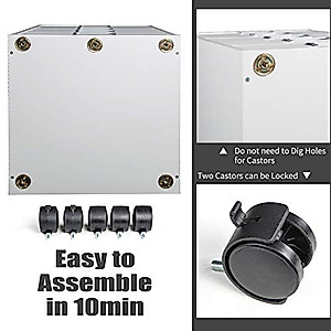 TOPSKY 5 Drawer Mobile Cabinet Fully Assembled Except Casters Built-in Handle (White)