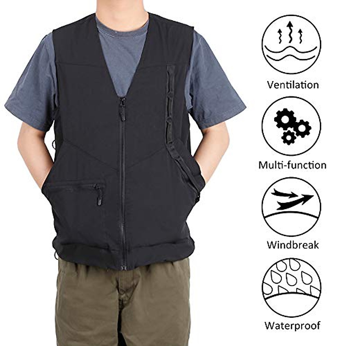 Dog Handler Training Vest, Waterproof Dog Trainer Protective Cloth with Multi Pockets, Professional Pet Owner Obedience Vest, Pet Trainer's Jacket for Men/Women, Black(Size:L)