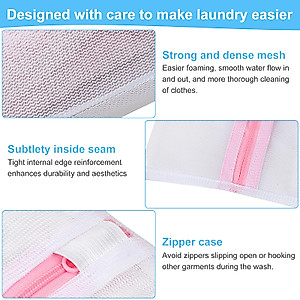 vivinin 6 PCS Mesh Laundry Bags for Delicates, 3 Size Laundry Bag with Premium Zipper, Laundry Bags Mesh Wash Bags for Travel Organizing, Delicate Laundry Bag With Premium(2 Large, 2 Medium, 2 Small)