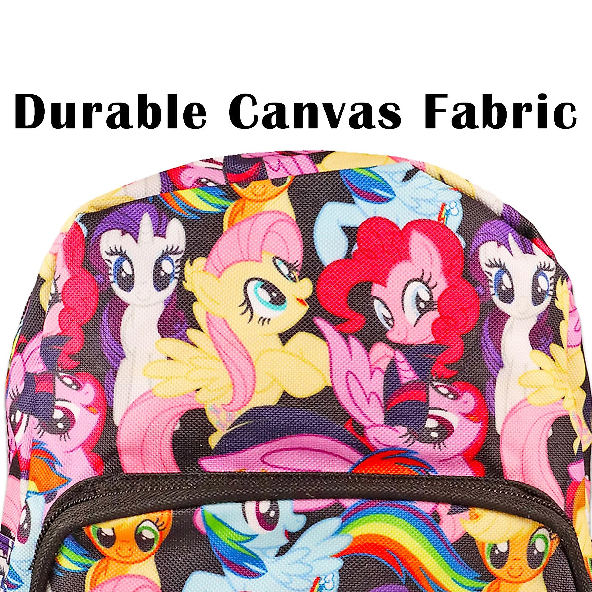 Fast Forward My Little Pony Mini Backpack Set - 10” Canvas My Little Pony Backpack with Front Pocket and Bottle | My Little Pony Backpack Bundle