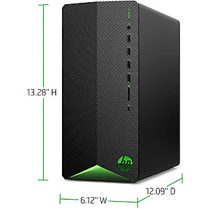 HP Newest Pavilion Premium Gaming Desktop PC: 6-Core AMD Gaming Processor Ryzen 5 5600G(Upto 4.4GHz), 32GB RAM, 1TB SSD+1TB HDD, 4GB AMD Radeon RX5500, WiFi, Bluetooth, HDMI, DP, USB-C, Win10, TF