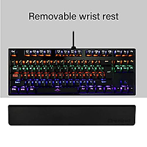 Hosi Blue Switch Mechanical Keyboard, 87-Key Gaming Keyboard RGB Cool Looking for a Gaming Room for The Office
