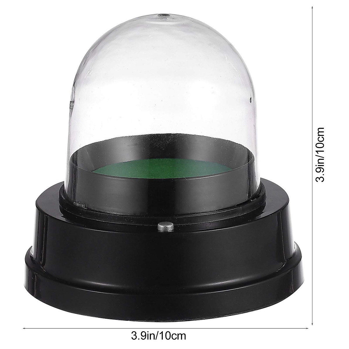 jojofuny Automatic Transparent Plastic Electrical Dice Cup with 5 Dice Transparent Plastic Cover Electrical Shaking Dice Roller Cup Set for KTV Pub Bar Party Game No Battery Black