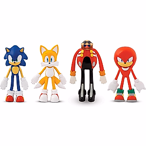 TCG Toys Bend-EMS - Sonic The Hedgehog - The Original Bendable, posable Actions Figures from The 90's are Back! Great Birthday Gifts for Kids, Boys, and Girls