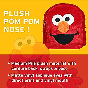 Sesame Street Plush Elmo Backpack for Toddlers, Boys, and Girls - for School or Travel - Small 12 Inch Size